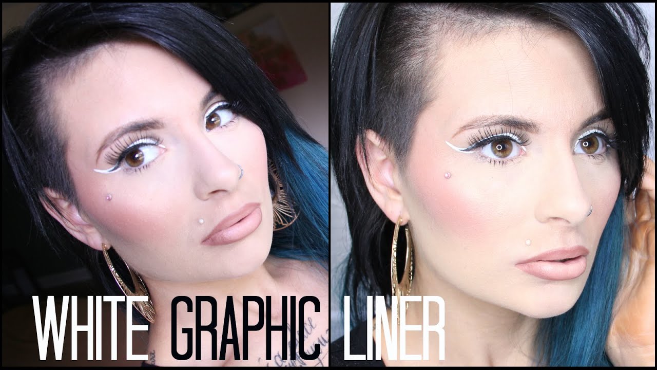 White Graphic Liner Tutorial! | Mariah McLean - YouTube