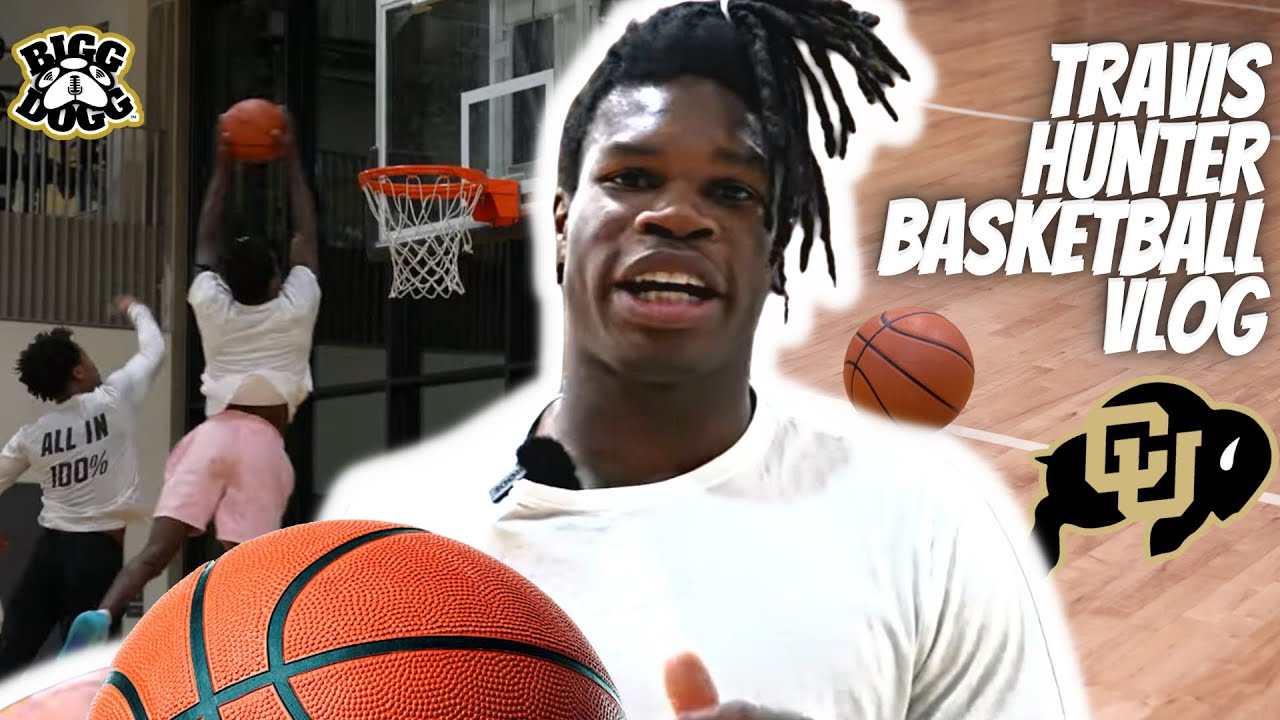 TRAVIS HUNTER and CU Buffs Basketball Run - YouTube