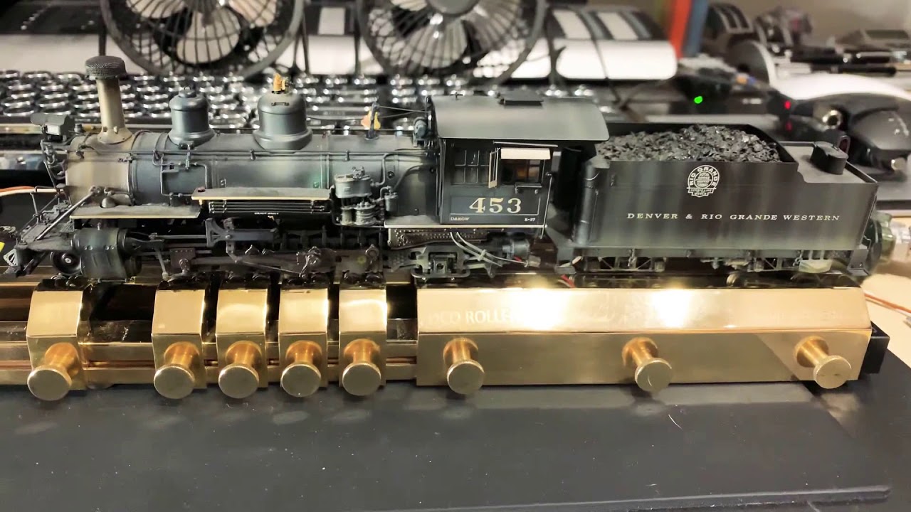 First test of the “Loco Roller” locomotive test stand/rolling road ...