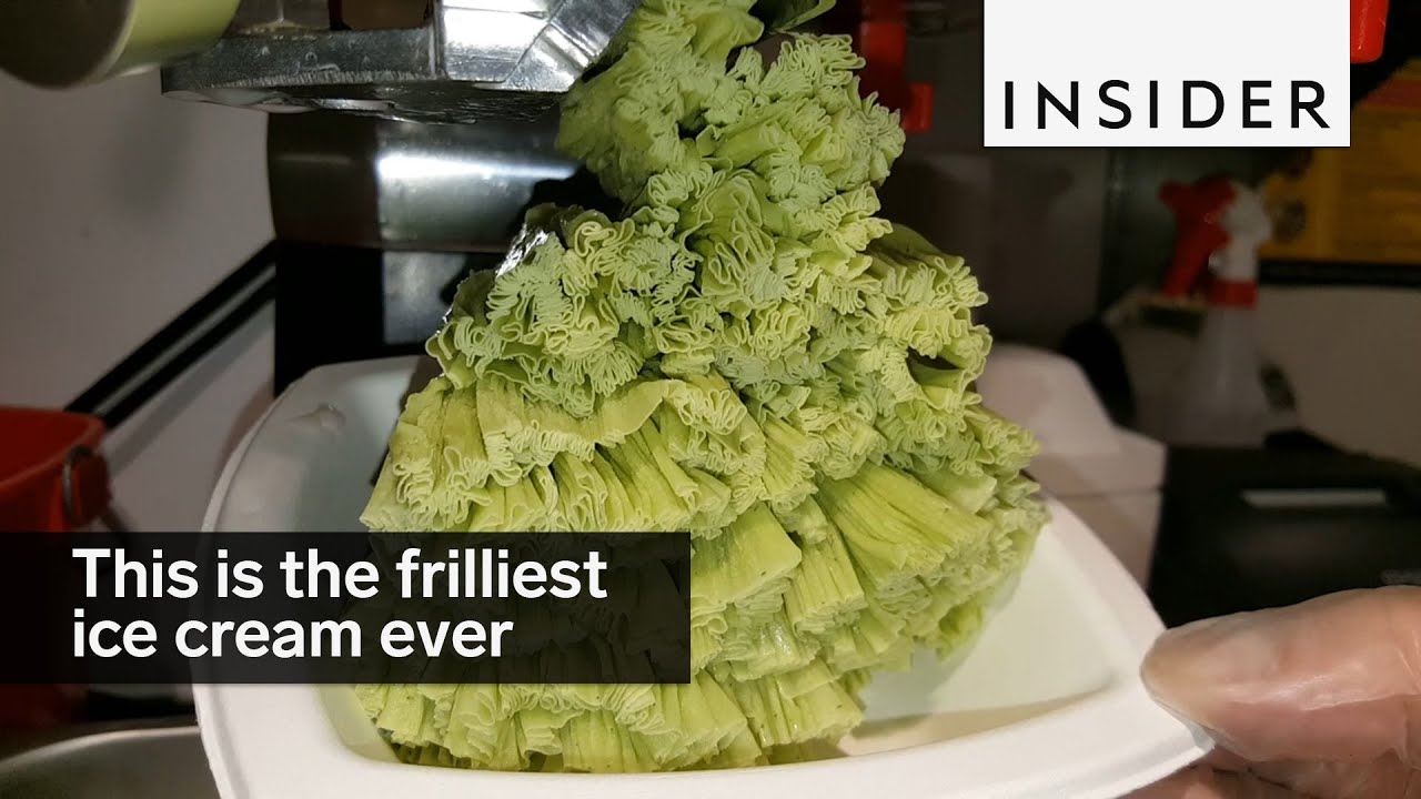 This is the frilliest ice cream of all time - YouTube