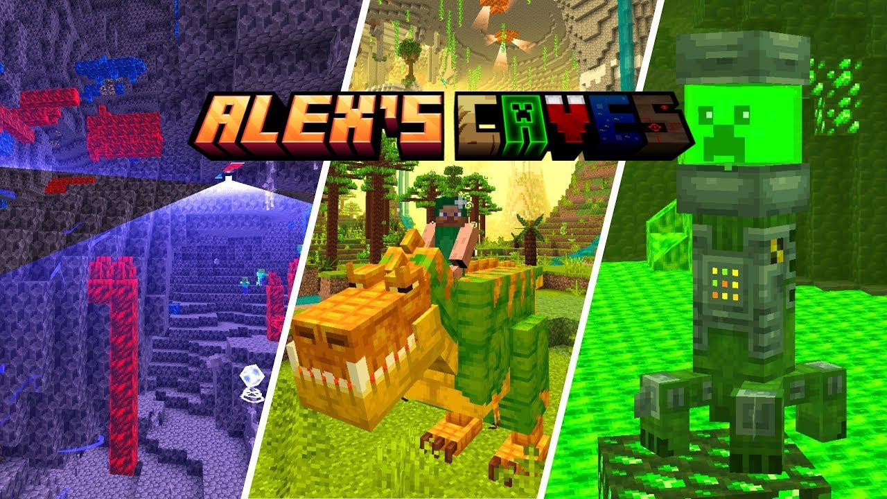 ALEX'S CAVES - Minecraft Cave Biomes Modpack - YouTube