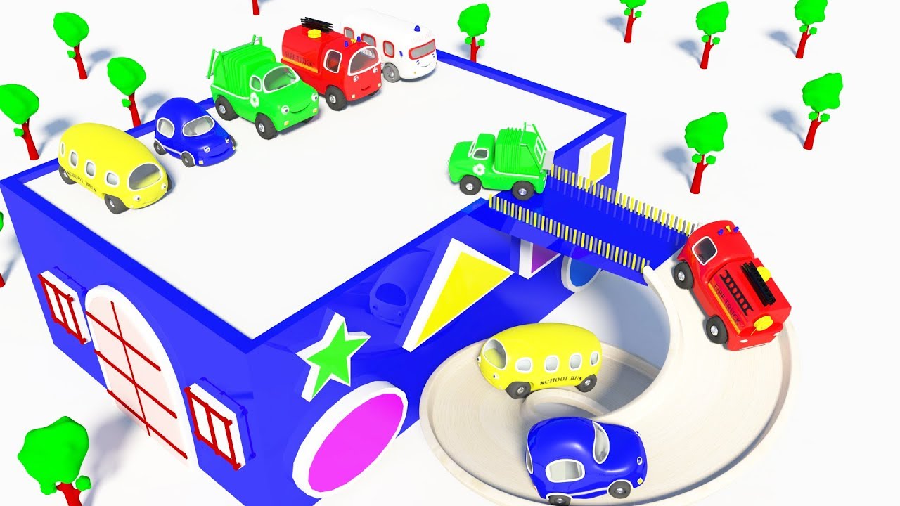 Learn Colors With Street Vehicles Parking - Colors Videos For Toddlers ...