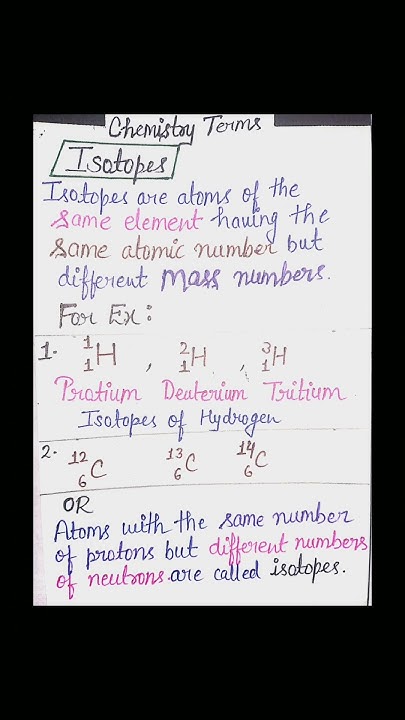 Atoms - Isotopes Isobars Isotones Isoelectronic Species|Prepare #shorts ...