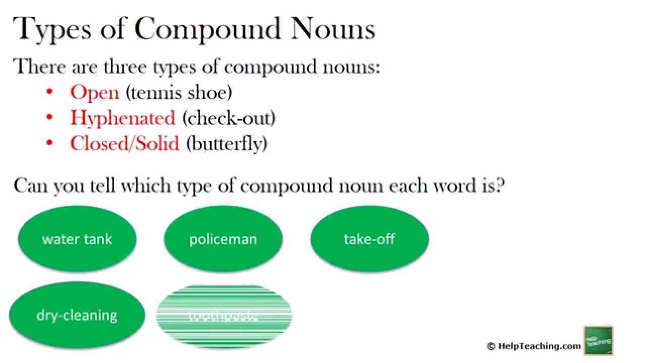 Compound Nouns List