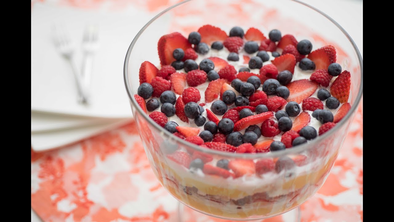 Triple Berry Trifle Recipe - YouTube