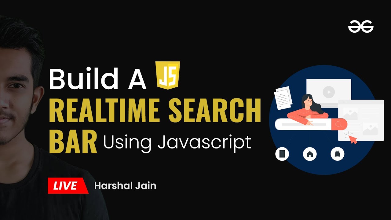 Build A Realtime Search Bar Using Js Frontend Javascript Projects Youtube 
