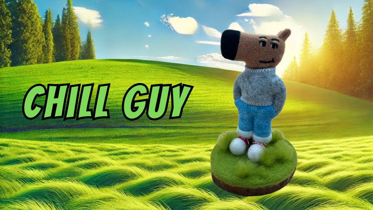 Chill Guy - ASMR Tutorial Needlefelting Art - YouTube