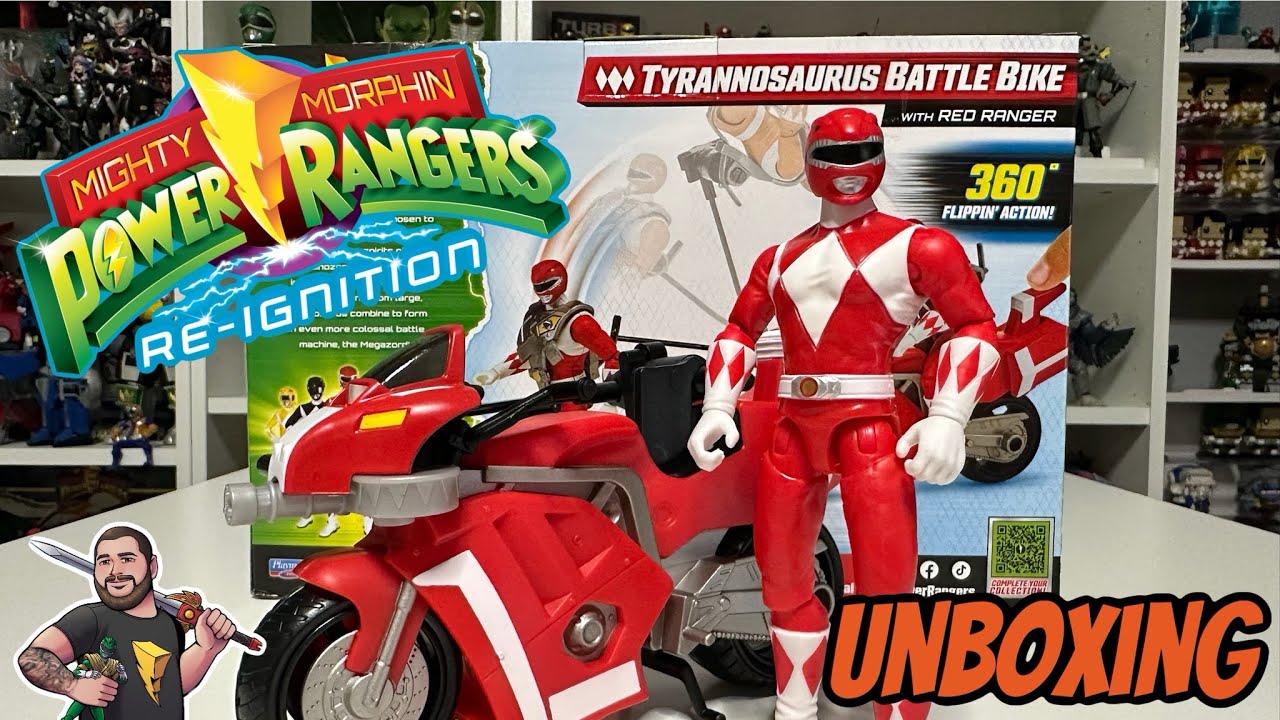 Power Rangers Re-Ignition Tyrannosaurus Battle Bike & Red Ranger ...
