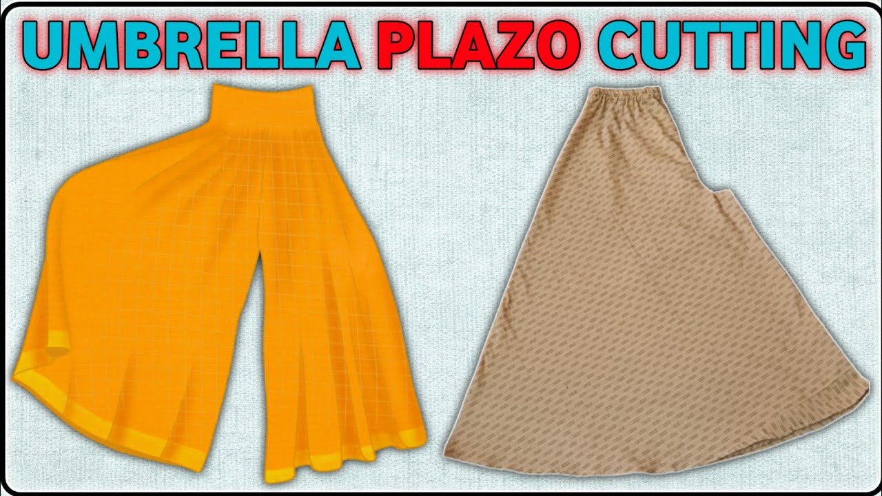 How to cut an umbrella plazo | Umbrella Plazo Cutting With Easy Step ...