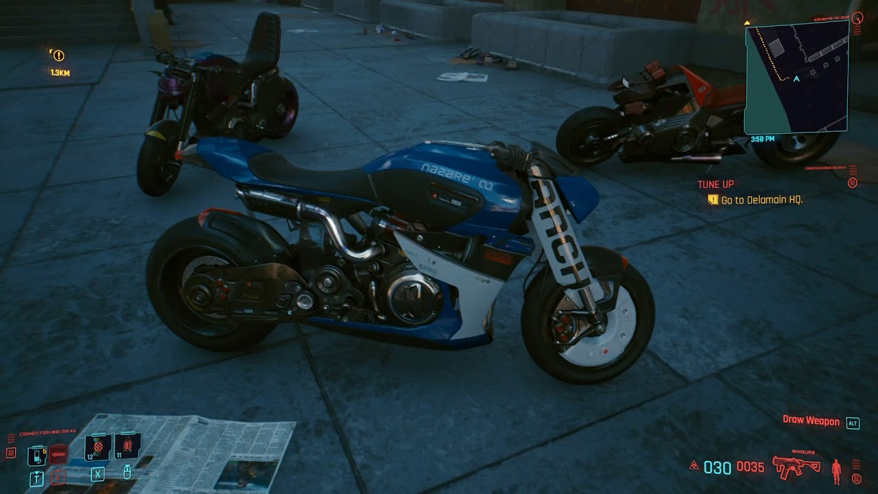 3 Bikes in one Place! Arch Nazare Motorcycle Map Location | Cyberpunk ...