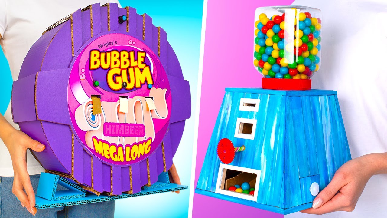 DIY Bubble Gum Dispensers || Fun Crafts From Cardboard - YouTube