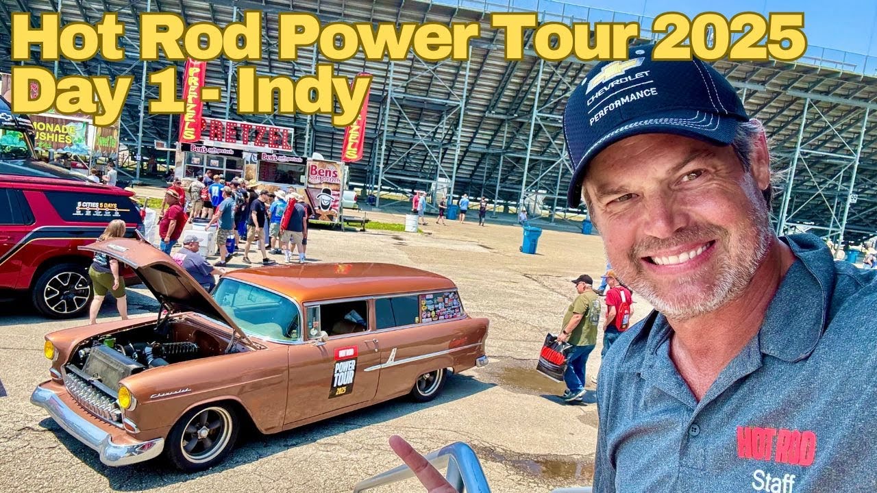 Hot Rod Power Tour 2025 Day 1 at Indianapolis Raceway Park - YouTube