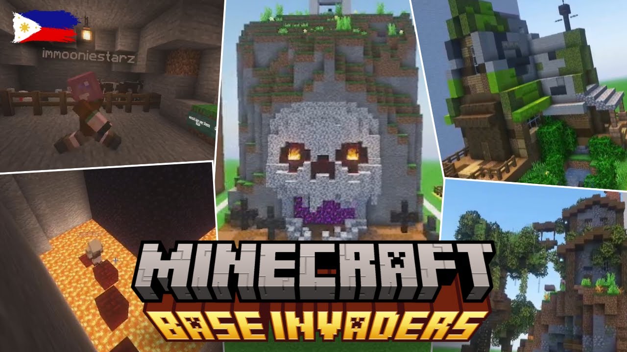 Anlala gumawa ng mga Base! | Minecraft Base Invaders #tagalog # ...