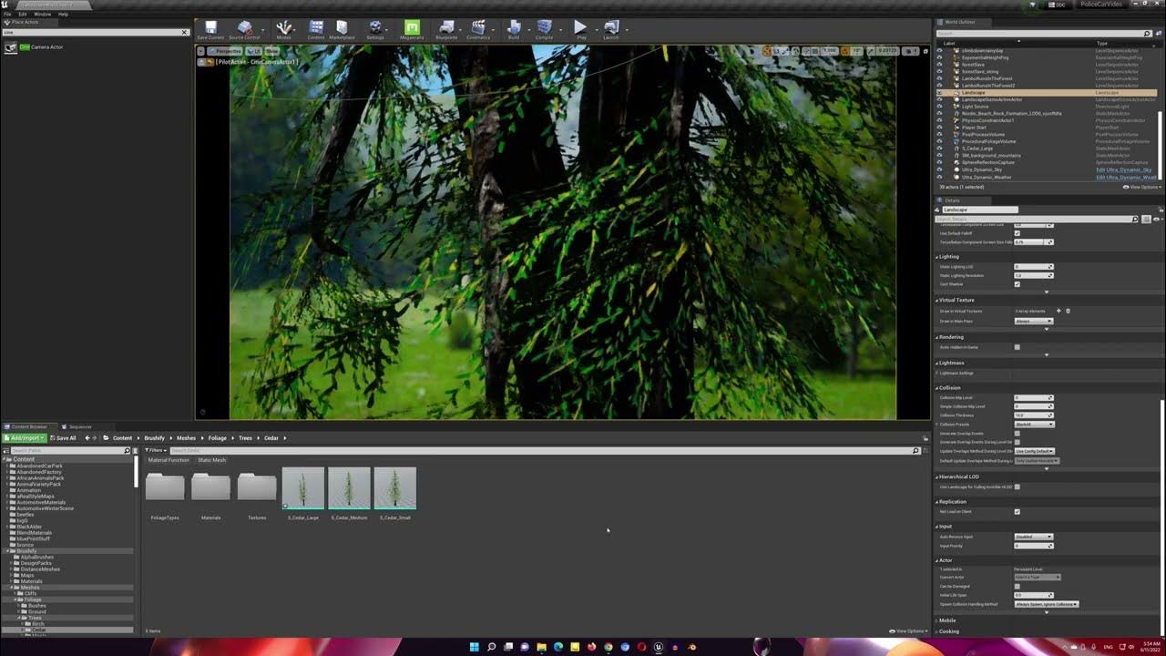 Quick fix weird shadow with foliages in Unreal Engine Raytracing - YouTube