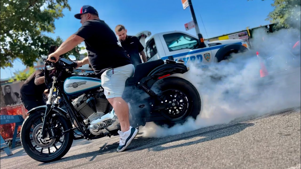 Harley Davidson Stunt Compilation A Day at The Stunt Lot Burning Up a ...
