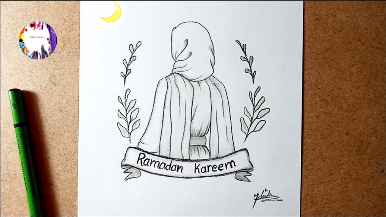 Ramadan Kareem Drawing for beginners | Ramadan Drawing | Ramadan ...