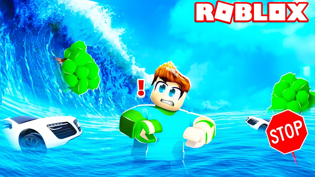 SURVIVE the TSUNAMI in ROBLOX! (Natural Disasters) - YouTube