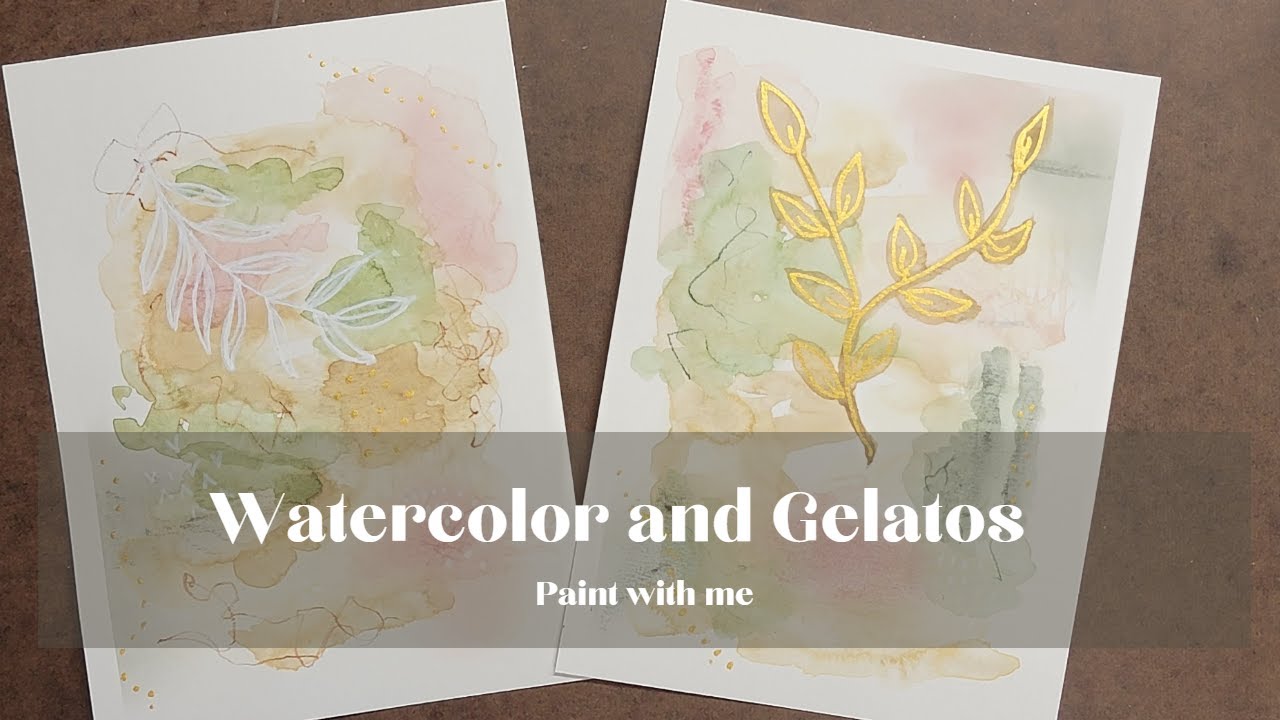 Intuitive Abstract Watercolor and Gelato painting Demo Inspiration # ...