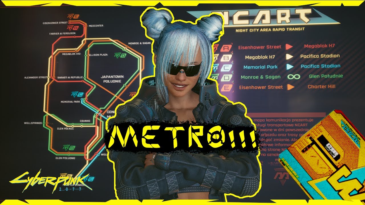 Cyberpunk 2077 | Podróż METREM NCART Nightcity Update 2.1 - YouTube