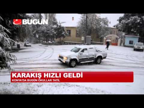 KARAKIŞ HIZLI GELDİ! KONYA'DA OKULLAR TATİL
