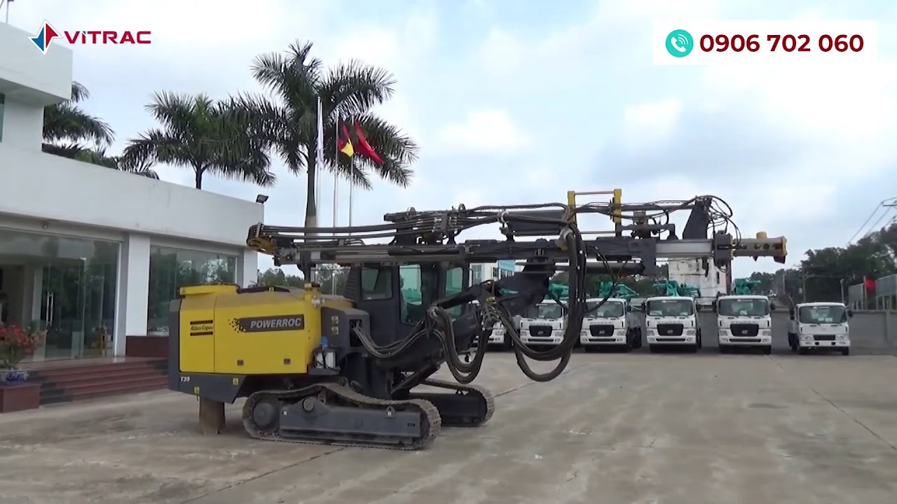 may khoan da atlas copco powerroc t35 version1 - YouTube