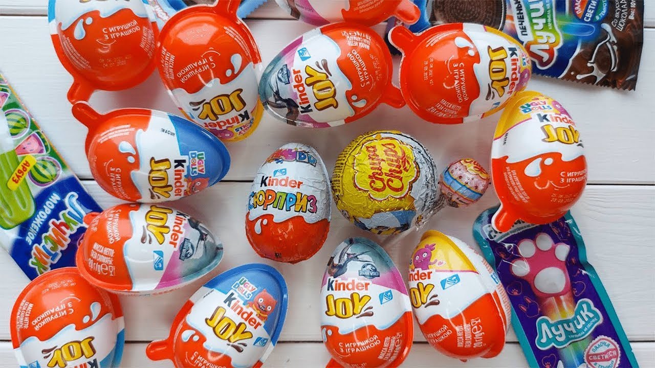 Satisfying Video - Colored Lollipops, Candy & Kinder Surprise Unboxing ...