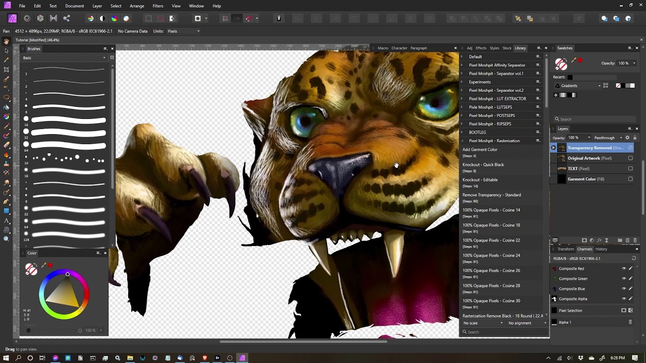 Rasterization Kit Tutorial - 7 Remove Transparency - YouTube