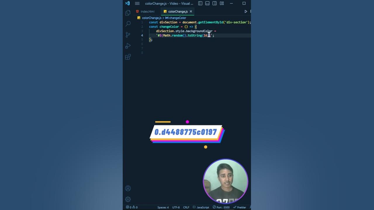 Random ColorGenerator with javascript #CodeForCareer #shorts - YouTube
