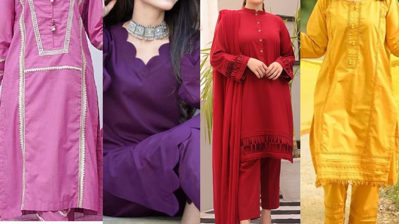 Plain dress designs | simple dress designs for girls - YouTube