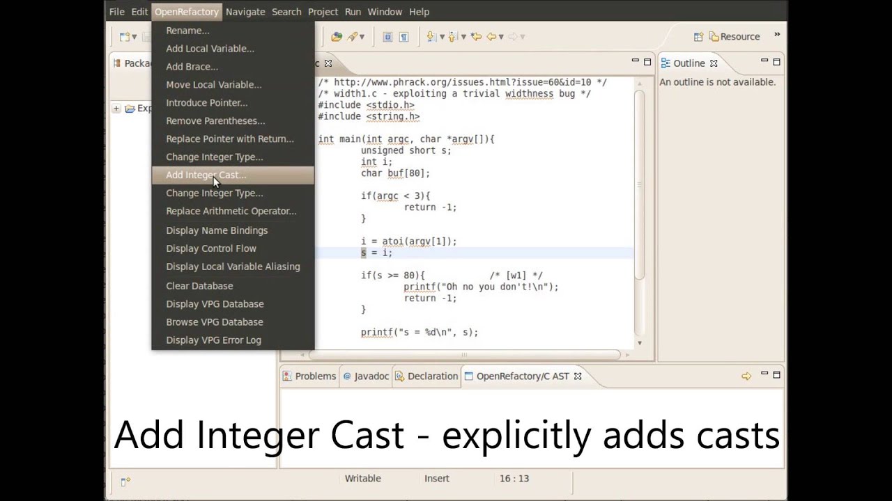 Program Transformations to Fix C Integers, Zack Coker and Munawar Hafiz, ICSE 2013 - YouTube