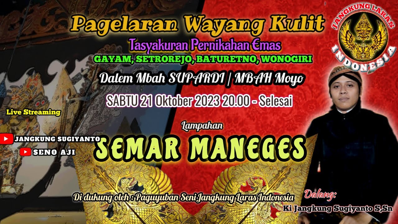 Live Malam ini Pagelaran Wayang Kulit - Ki Jangkung Sugiyanto # ...