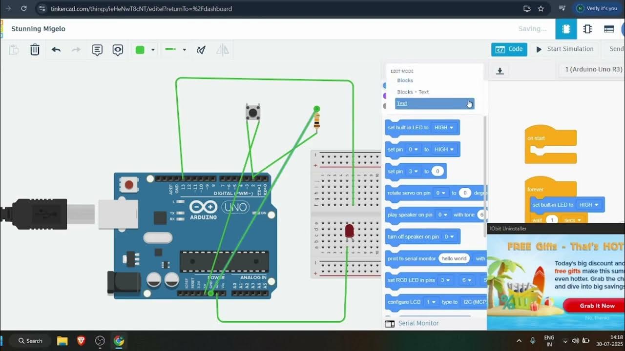 Arduino Tutorial #4: Control LED with Push Button | Beginner Project - YouTube