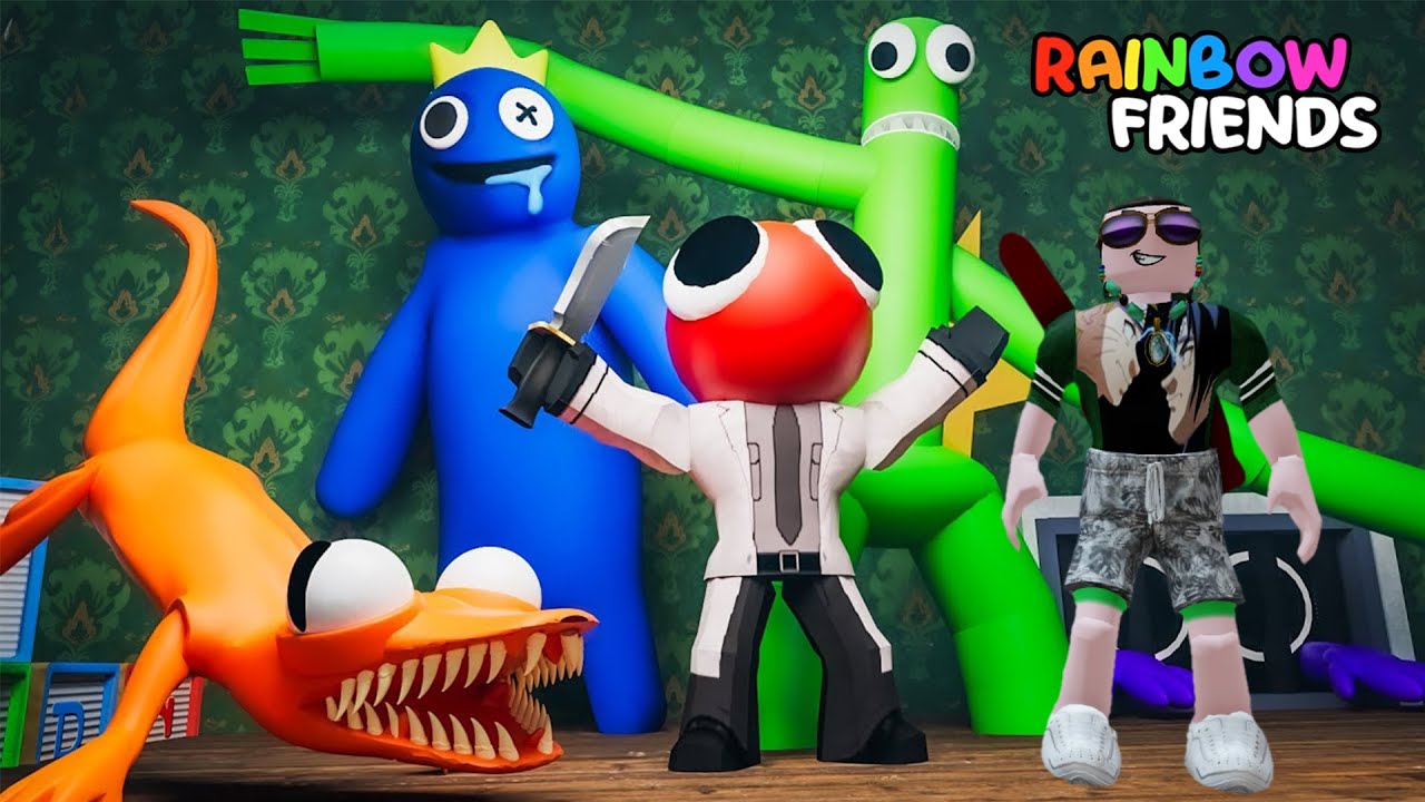 ROBLOX RAINBOW FRIENDS Funny Moments : A normal day with monsters ...