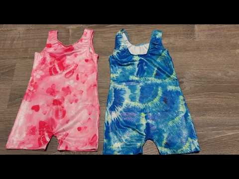 Tziharora Girls Gymnastics Leotards Shiny Tumble Bodysuits Dance Biketards Workout Activewear 2 Pack
