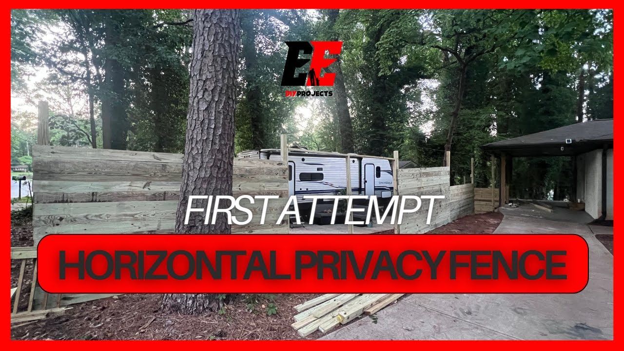 DIY Horizontal Privacy Fence: My First Build Adventure! - YouTube