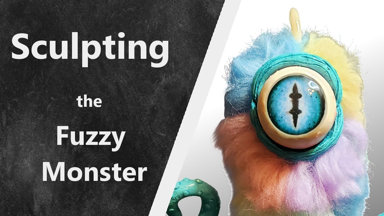 Sculpting the Fuzzy Monster-Polymer Clay Process - YouTube