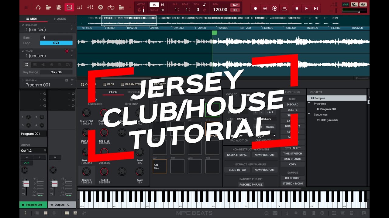 How to make House type beat in MPC Beats | Jersey Club Tutorial - YouTube