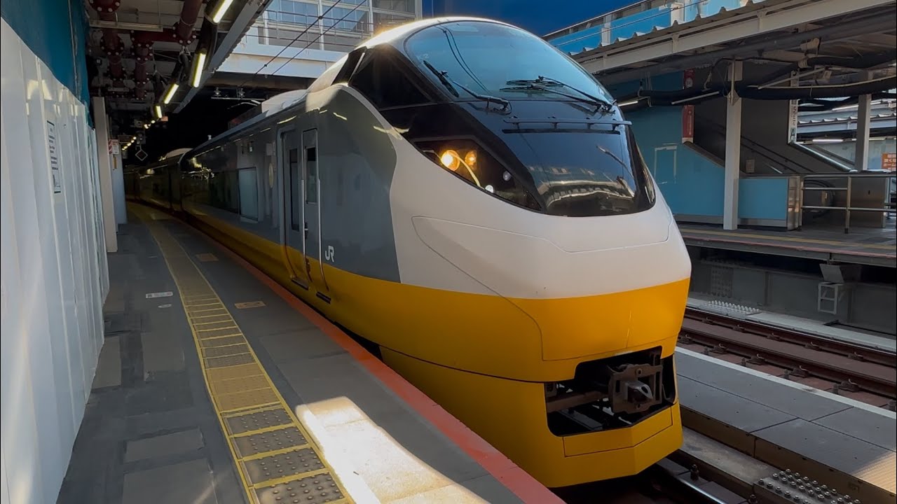 E657系K2編成ひたち13号仙台行きが品川駅を発車するシーン - YouTube