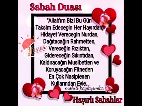 Sabah Duası Günaydın hayırlı sabahlar mutlu huzurlu haftalar #sabahmesajları