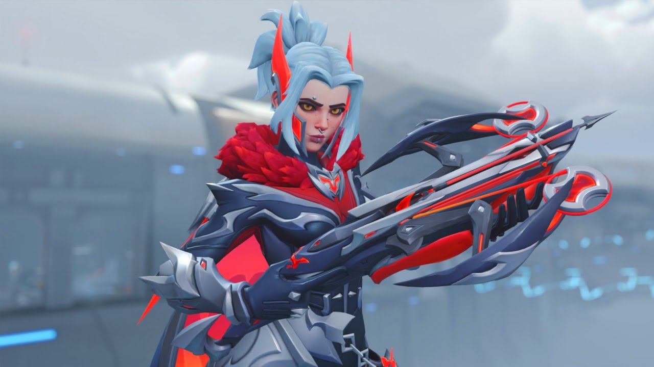 NEW Scarlet Flare Freja Skin Showcase | Overwatch 2 - YouTube