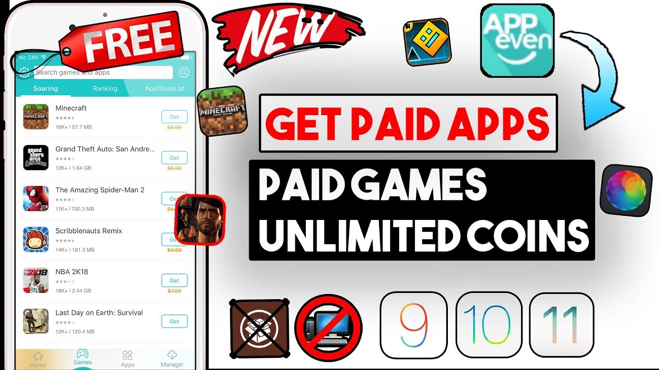New Get AppEven & Paid Apps/Games & In App Purchases Free (NO JB/COMP ...