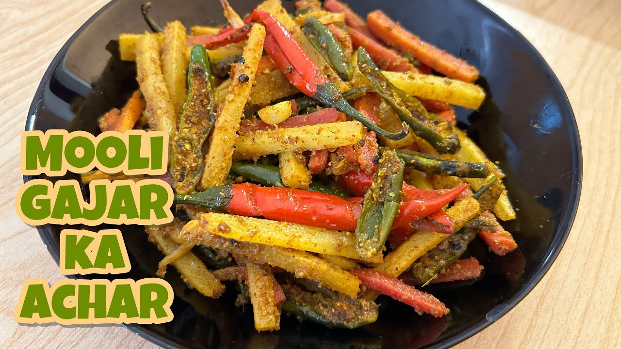 Gajar Mooli ka Achar Recipe | Instant Achar Recipe | Carrot Radish ...
