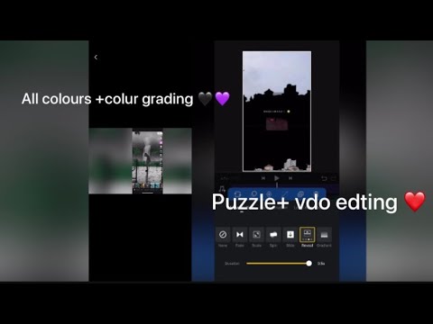 How to edit all +colouring colour effects +puzzle vdo editing @theakshayyyy // trending reels 🖤💜 ...