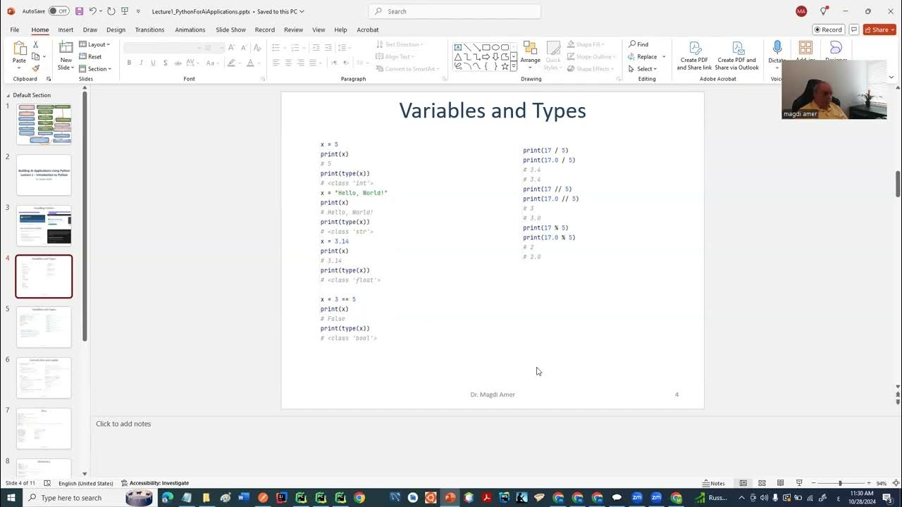 Building AI Applications Using Python Lecture 1B - YouTube