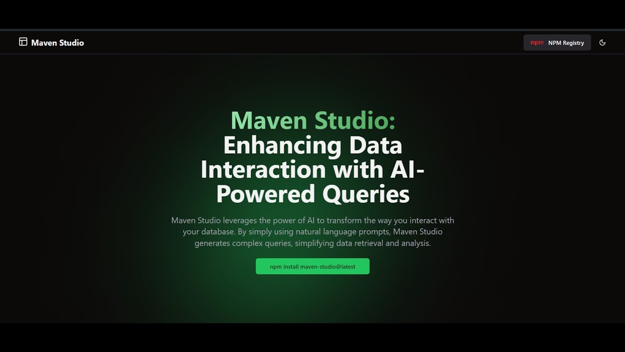 Maven Studio - Intro - YouTube