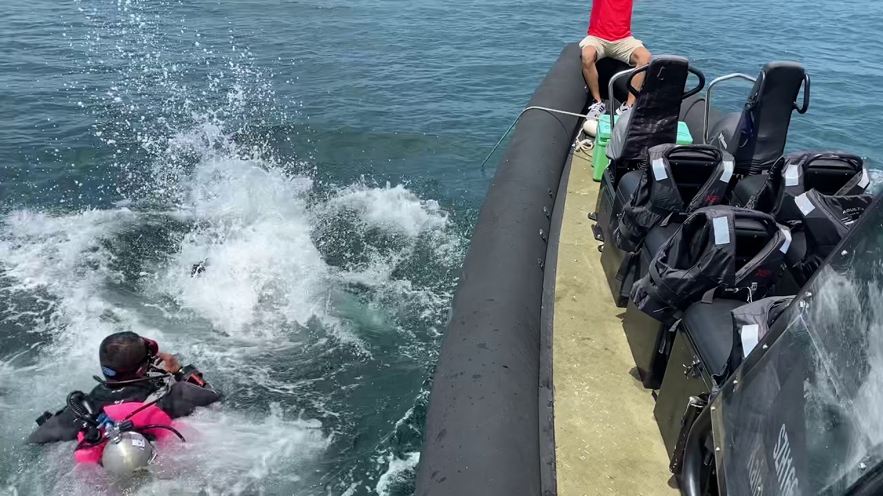 Diving from Kairos Rhib Boat - YouTube