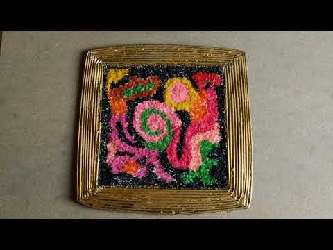 Come fare un quadro astratto con il riso colorato - Stefi64 - YouTube