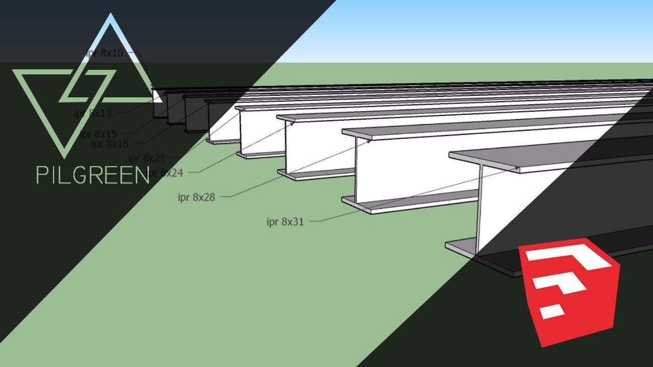 Vigas IPR de 8" | Aceros2000 | SketchUp - YouTube