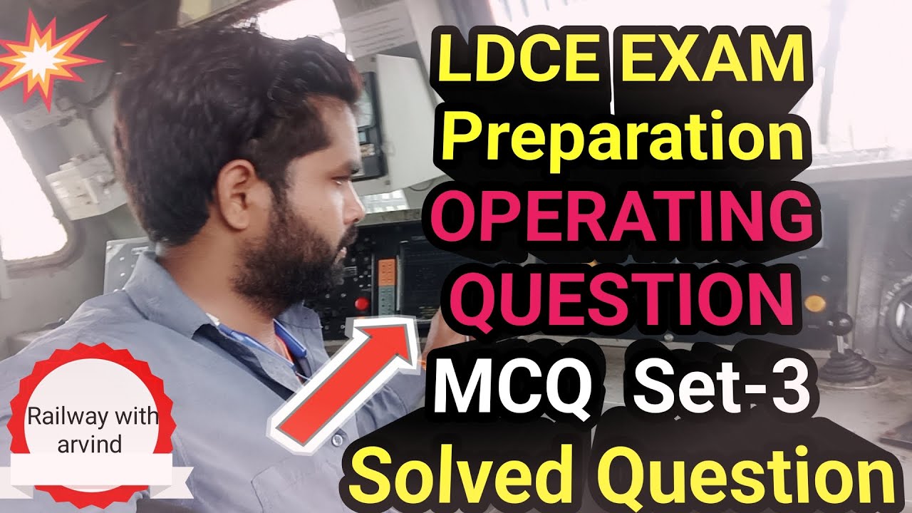 LDCE EXAM OPERATING QUESTION MCQ #Idce exam in indian railways/ldce mcq ...