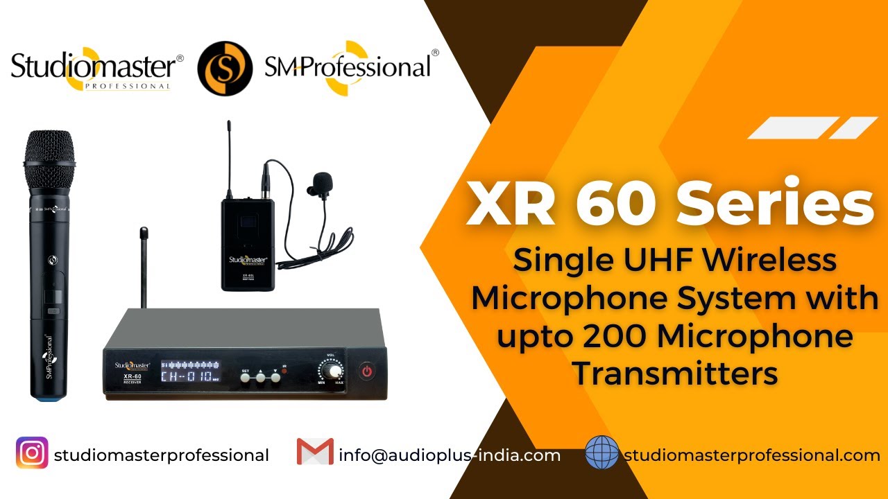 XR 60 Single UHF Wireless Microphone System with upto 200 Channels by ...